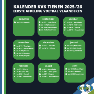 Kalender seizoen 2025-2026 | KVK Tienen